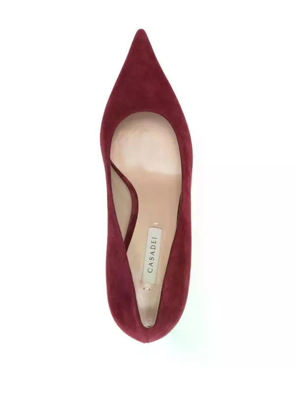 Casadei 85mm Suede Pointed Toe Pumps