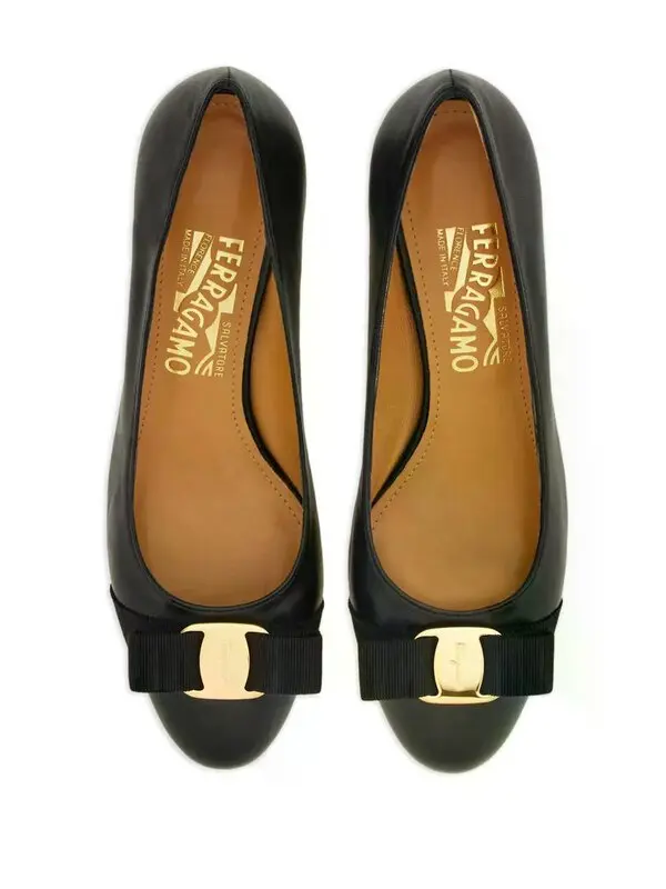 FERRAGAMO Vara 30mm Leather Pumps