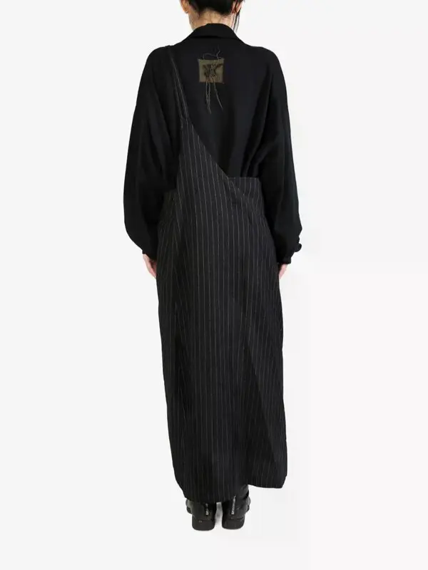 Y’s Asymmetric Pinstripe Dress