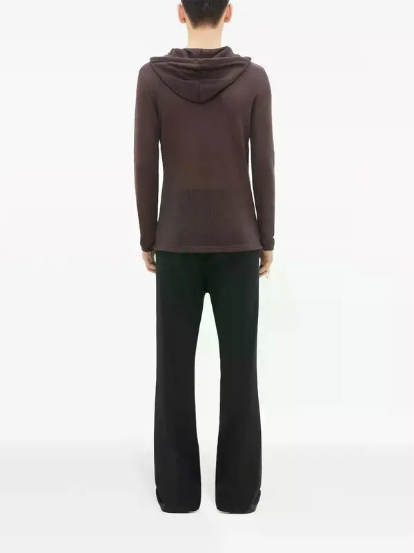 COURREGES Logo-print Mesh Hoodie