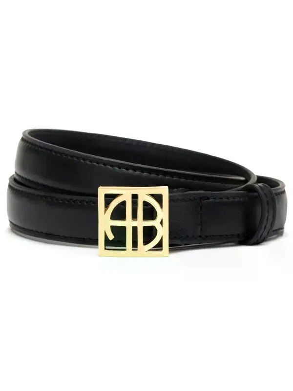 ANINE BING Monogram Belt - Black