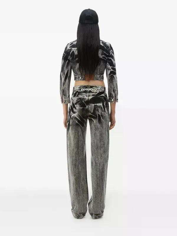 Alexander Wang Embroidered Logo Straight-leg Jeans
