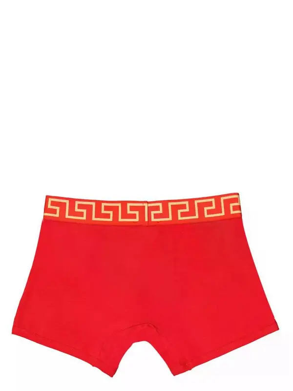 Versace Cotton-jersey Long Trunks - Red