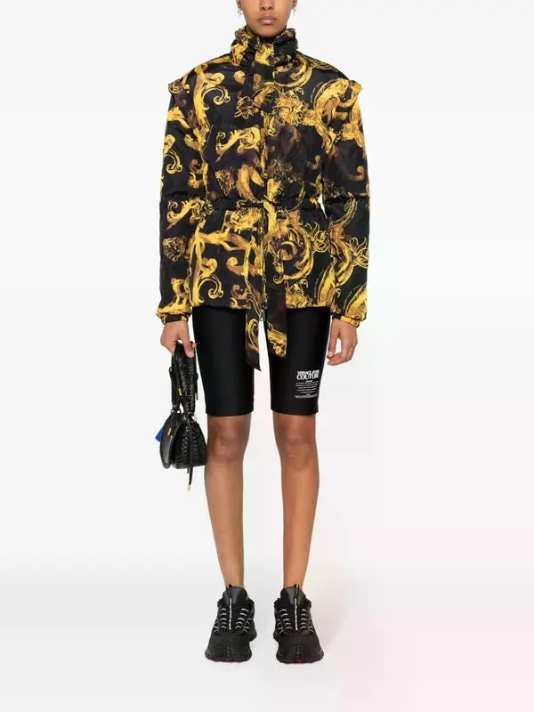 Versace Barocco-print Down Jacket