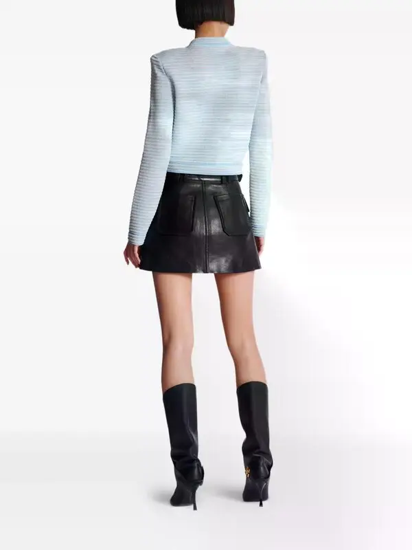 Balmain Cropped Cardigan - Blue