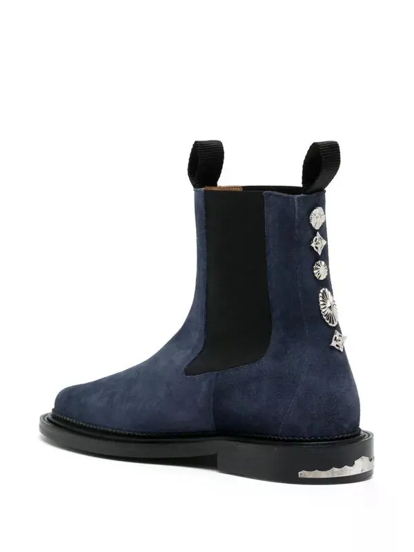 TOGA VIRILIS Stud-embellished Suede Ankle Boots