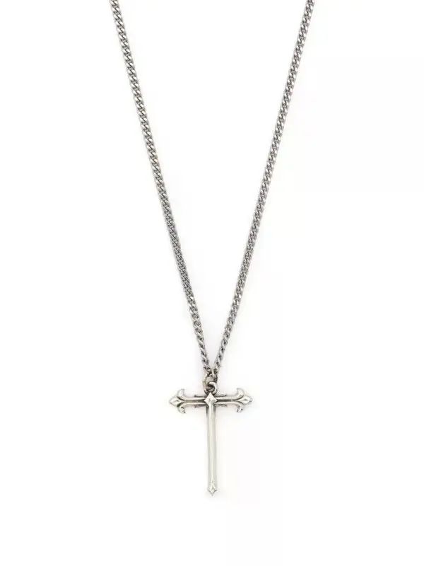 Emanuele Bicocchi Cross Pendant Necklace - Silver