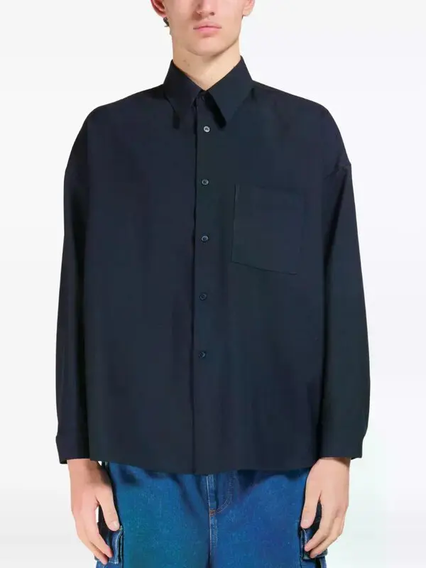 Marni Long-sleeved Wool Shirt