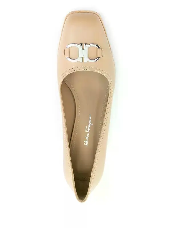 FERRAGAMO Gancini Square-toe Pumps
