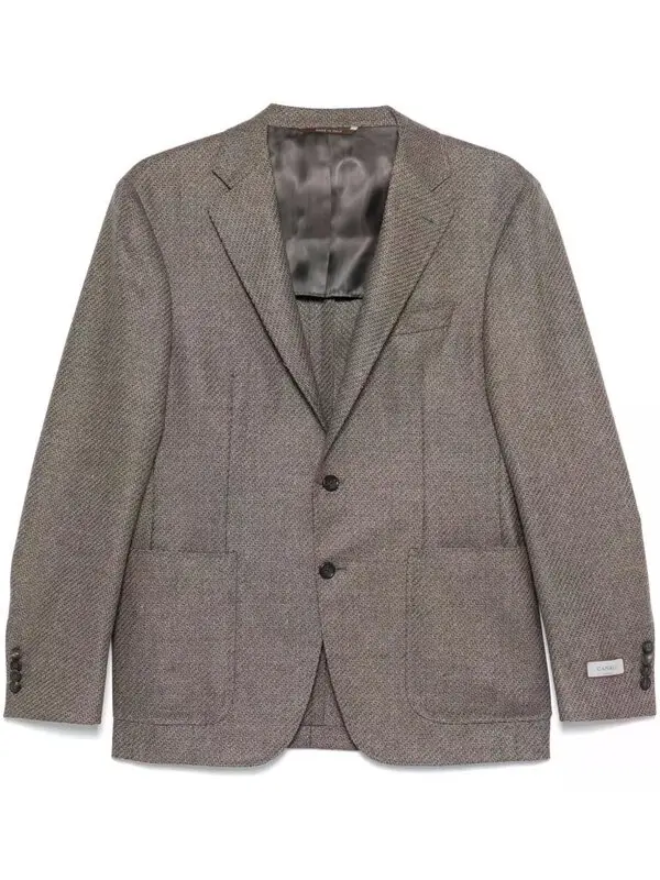 Canali Single-breasted Blazer - Brown