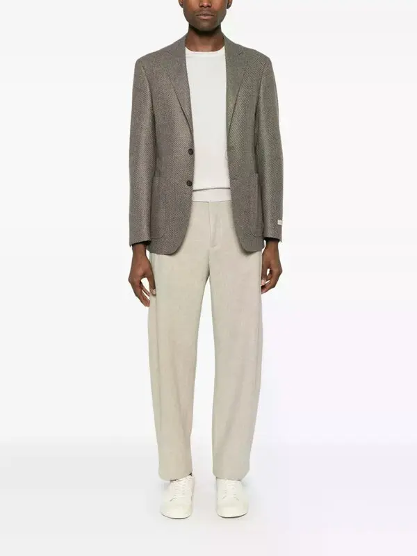 Canali Single-breasted Blazer - Brown