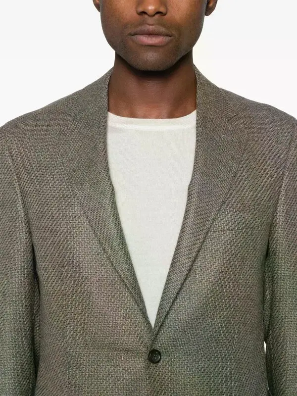 Canali Single-breasted Blazer - Brown