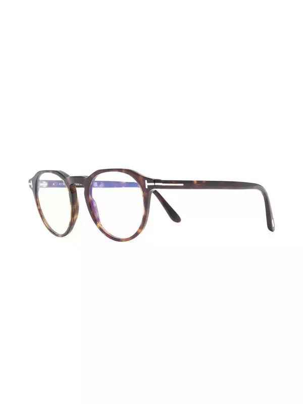 TOM FORD Round Frame Glasses - Brown