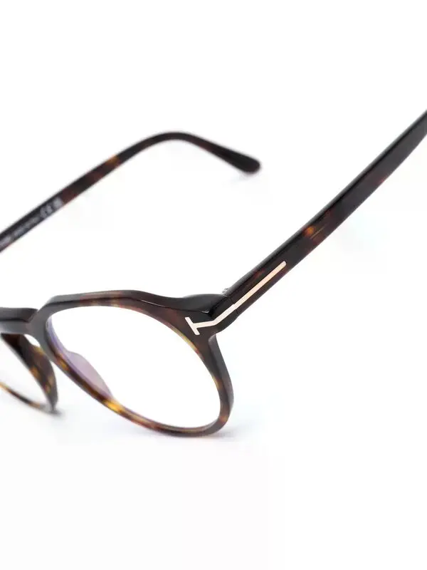 TOM FORD Round Frame Glasses - Brown
