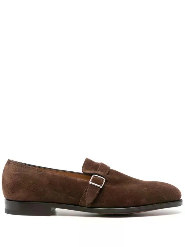 John Lobb Buckle-detail Suede Loafers