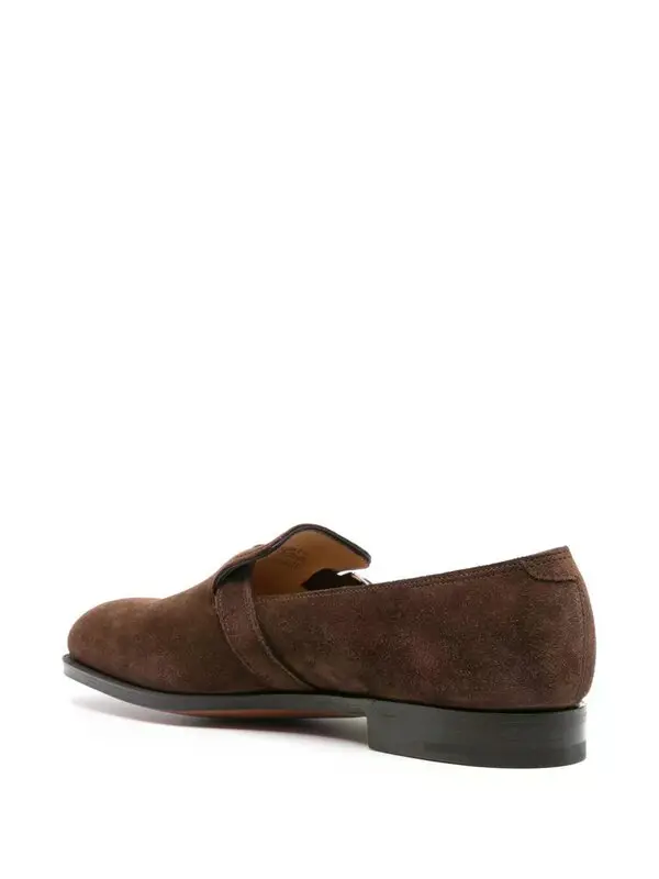 John Lobb Buckle-detail Suede Loafers