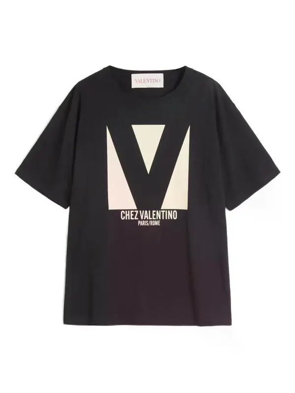 Valentino Garavani Chez -print T-shirt - Black