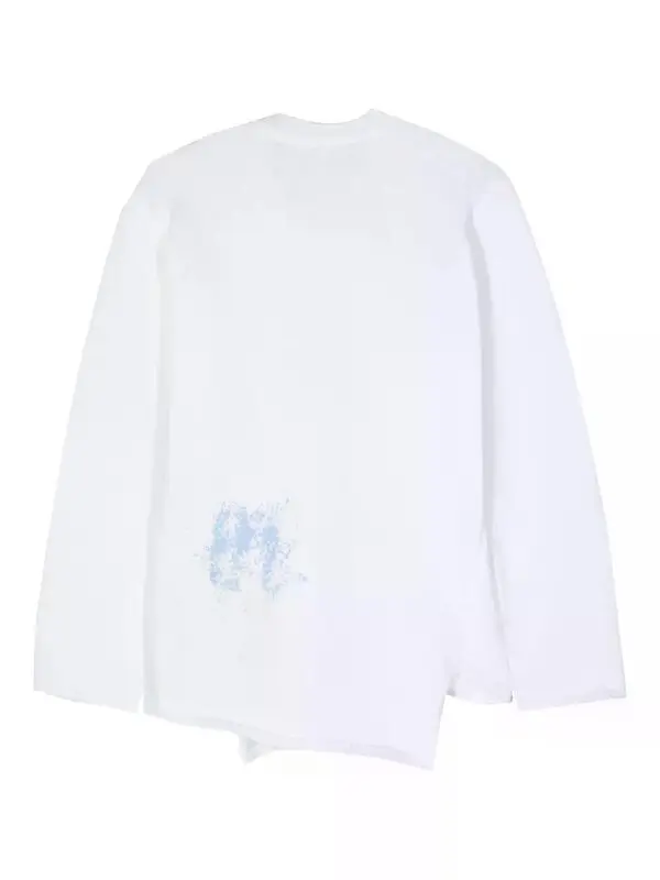 Comme Des Garçons Spray-paint-effect Asymmetric Jumper