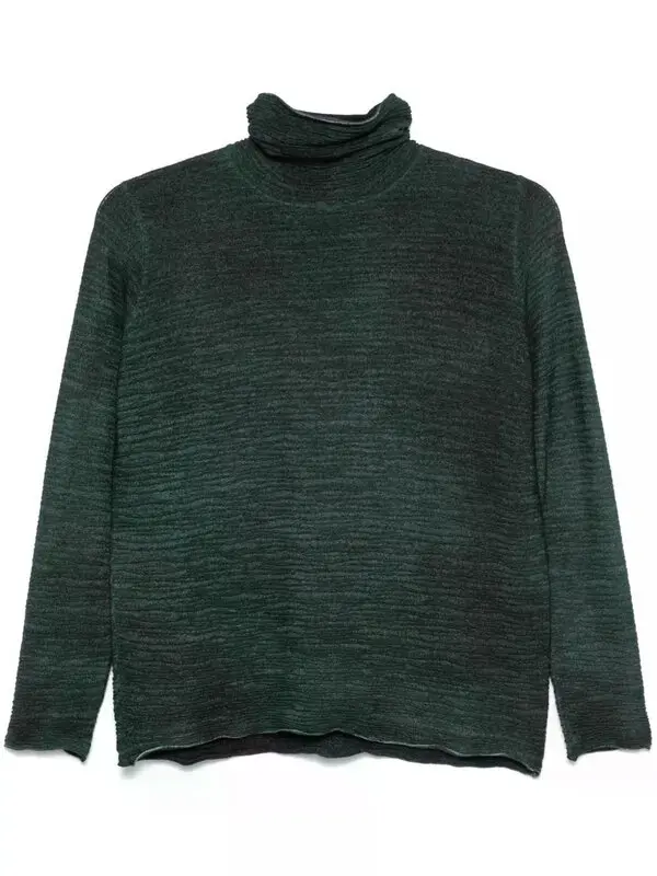 Avant Toi Textured Cashmere-silk Blend Turtleneck Sweater