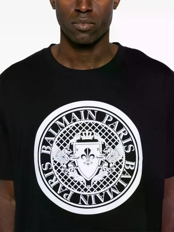 Balmain Flocked-logo T-shirt