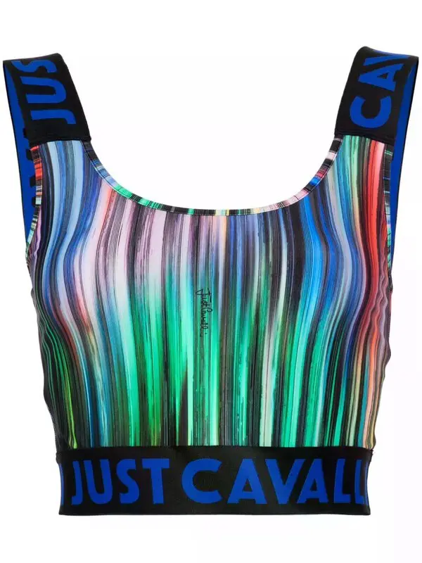 Just Cavalli Ikat-print Cropped Top
