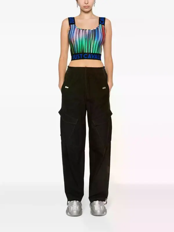 Just Cavalli Ikat-print Cropped Top