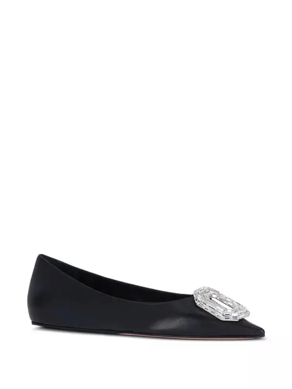 Amina Muaddi Camelia Ballet Flats - Black