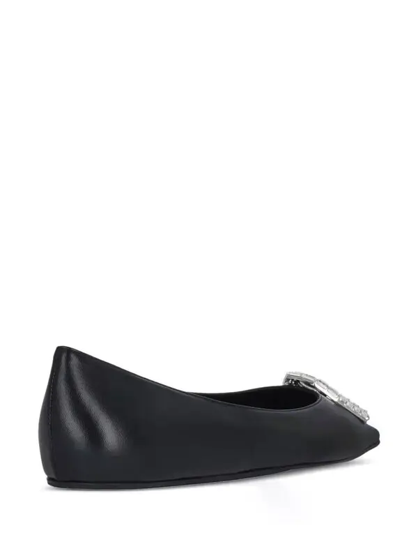 Amina Muaddi Camelia Ballet Flats - Black