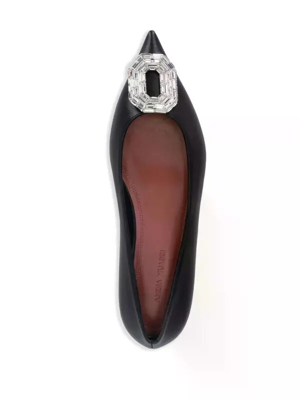 Amina Muaddi Camelia Ballet Flats - Black