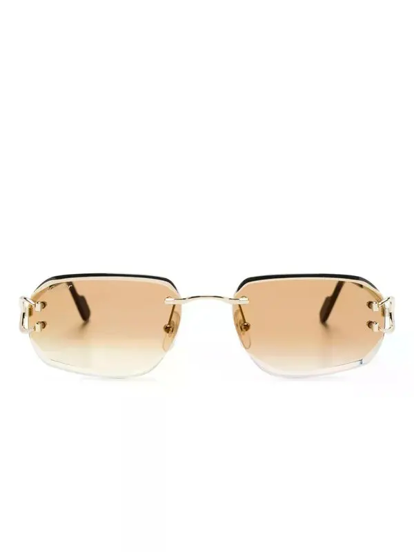 Cartier Rectangle-frame Sunglasses - Black
