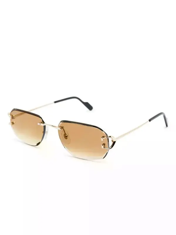 Cartier Rectangle-frame Sunglasses - Black
