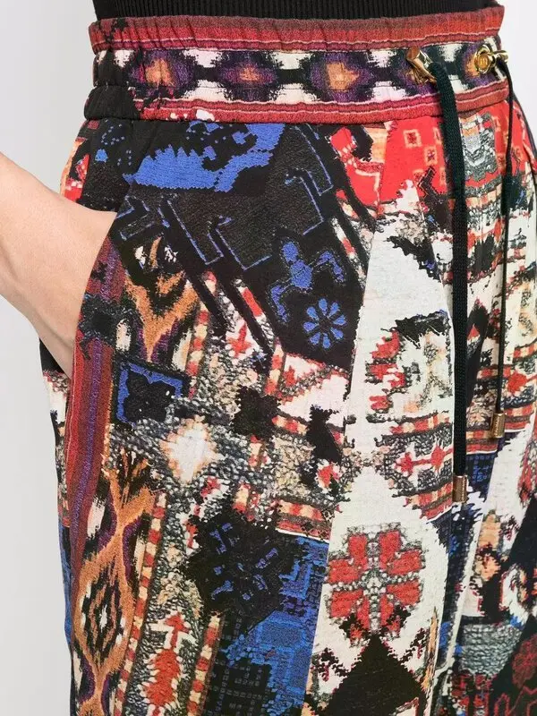 Balmain Abstract Pattern-print Cropped Trousers