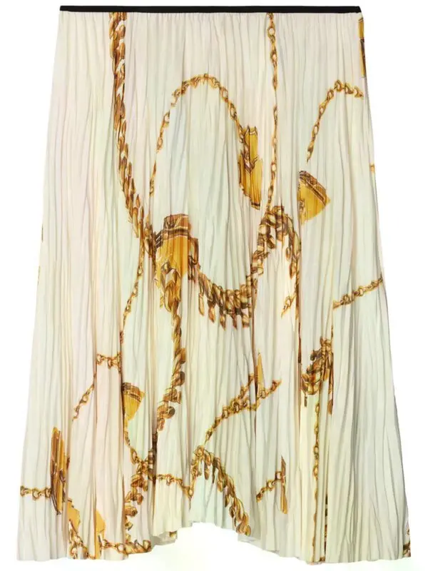 Burberry Shield Hardware Jersey Skirt - White