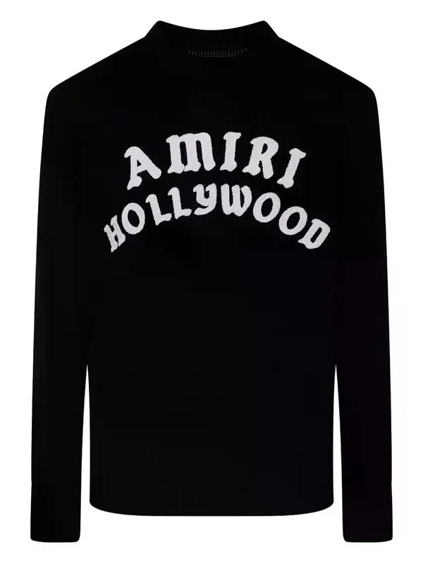 Amiri Hollywood Logo-embroidered Knit Sweater