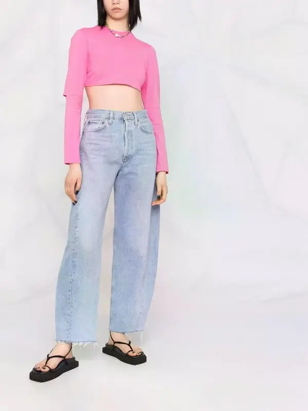 AGOLDE Luna Pierced Wide Leg Jeans
