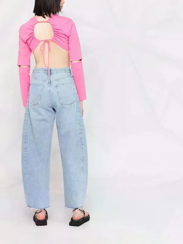 AGOLDE Luna Pierced Wide Leg Jeans