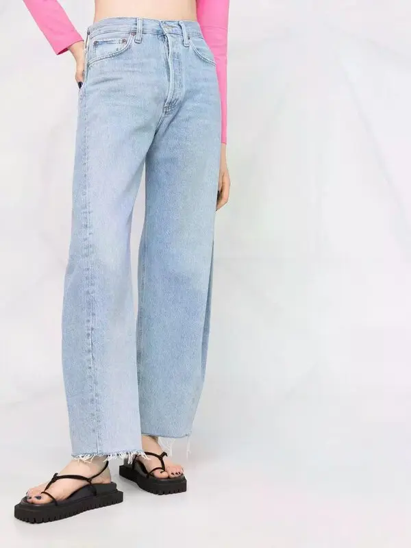 AGOLDE Luna Pierced Wide Leg Jeans
