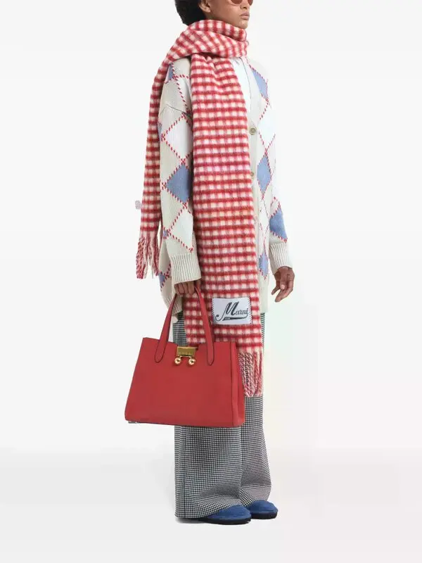 Marni Gingham Patterned Trousers - Black