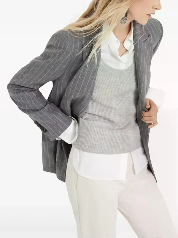 Brunello Cucinelli Pinstripe Double-breasted Blazer