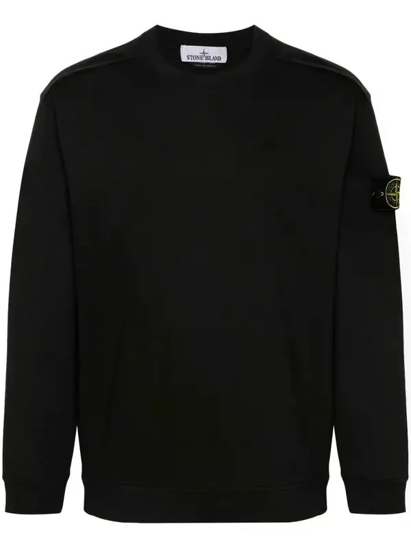 Stone Island Compass Cotton Sweatshirt - Black