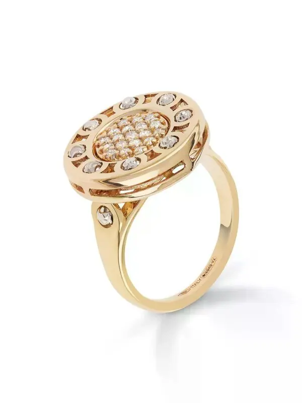 OFFICINA BERNARDI 18kt Yellow And White Senzatempo Diamond Ring - Gold