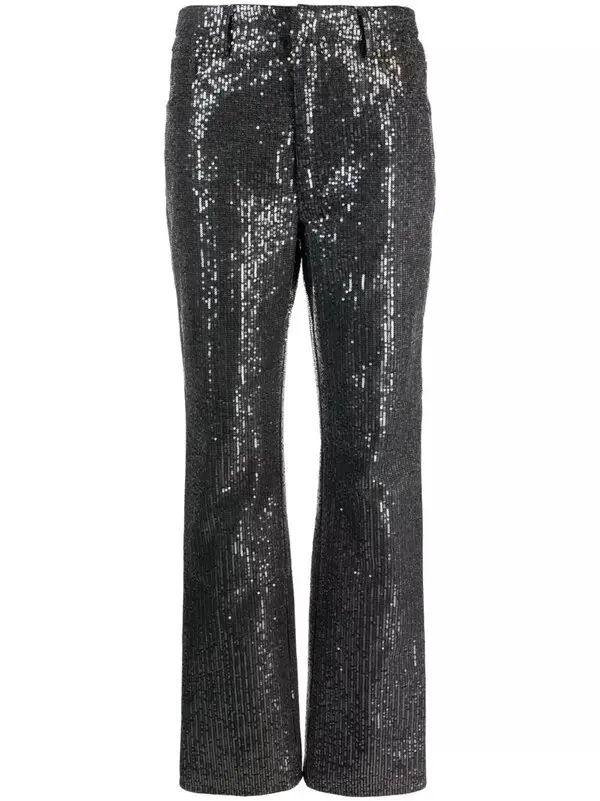 ROTATE BY BIRGER CHRISTENSEN High-waisted Sequin-embellished Jeans