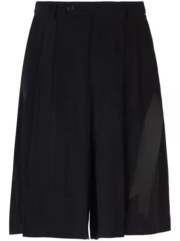 Gcds Framis-tape Pleated Bermuda Shorts