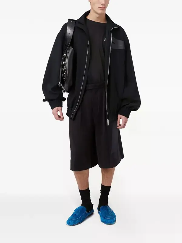 Gcds Framis-tape Pleated Bermuda Shorts