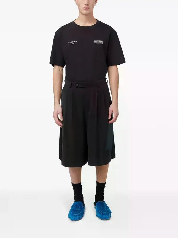 Gcds Framis-tape Pleated Bermuda Shorts