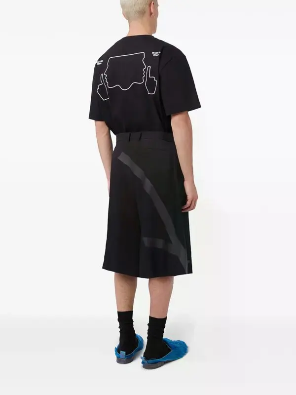 Gcds Framis-tape Pleated Bermuda Shorts