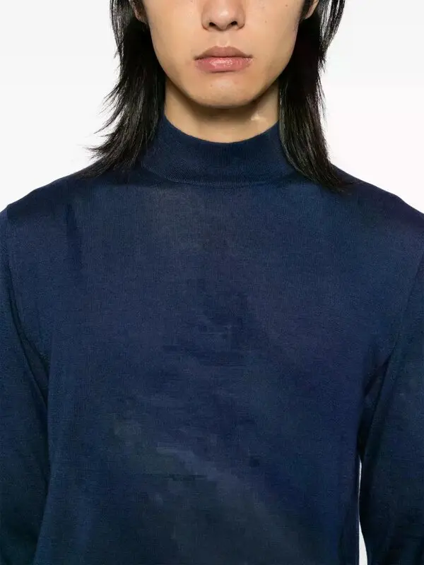 Fedeli Cashmere-silk Blend Mock Neck Jumper