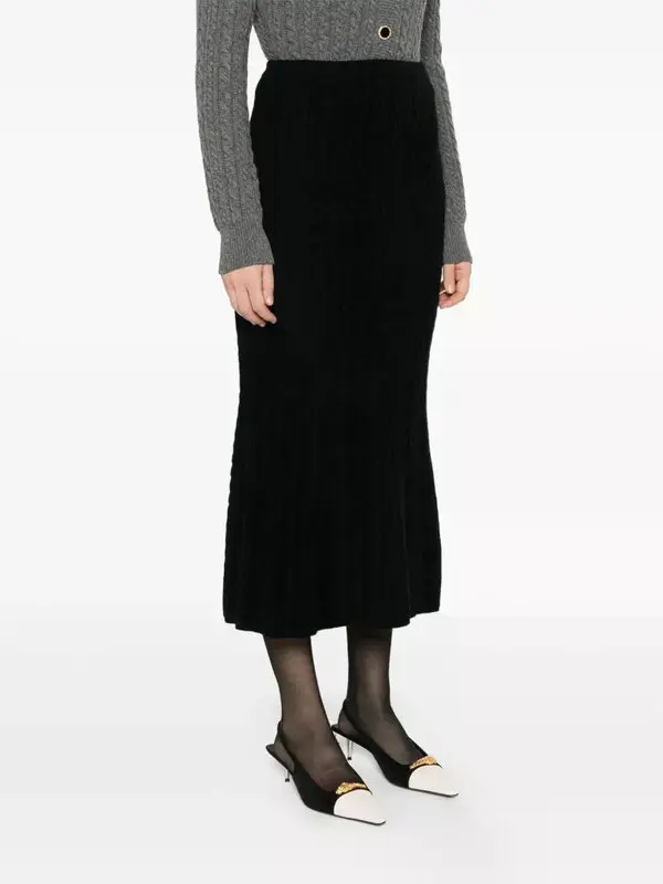 Alessandra Rich Cable-knit Maxi Skirt