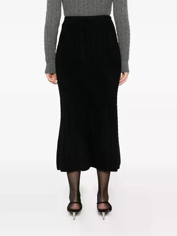 Alessandra Rich Cable-knit Maxi Skirt