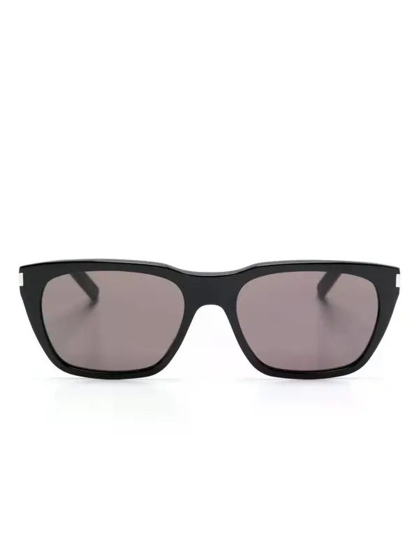 Saint Laurent Logo-engraved Cat-eye Sunglasses - Black